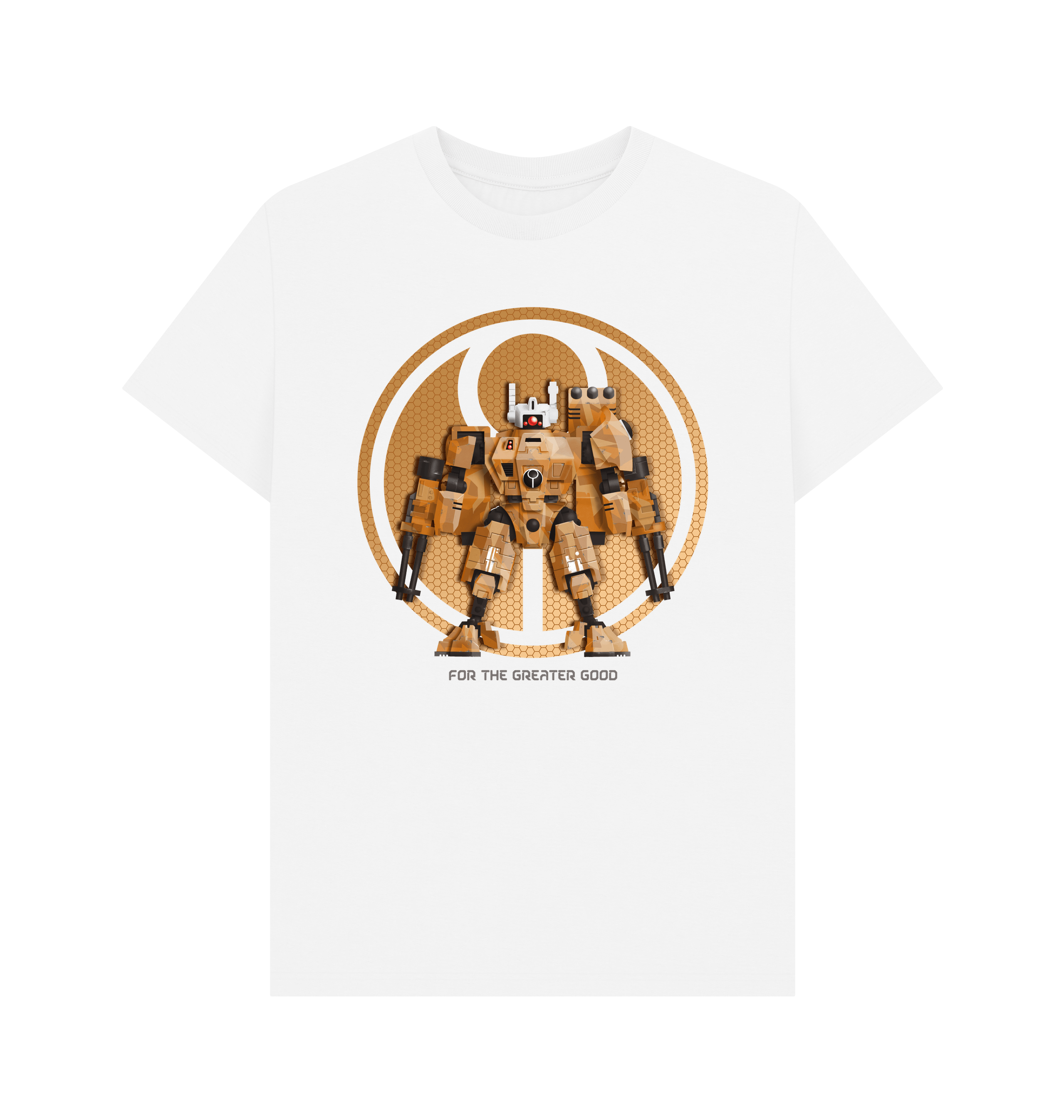 T'au Empire Crisis Battlesuit White T Shirt | MERCH.WARHAMMER.COM